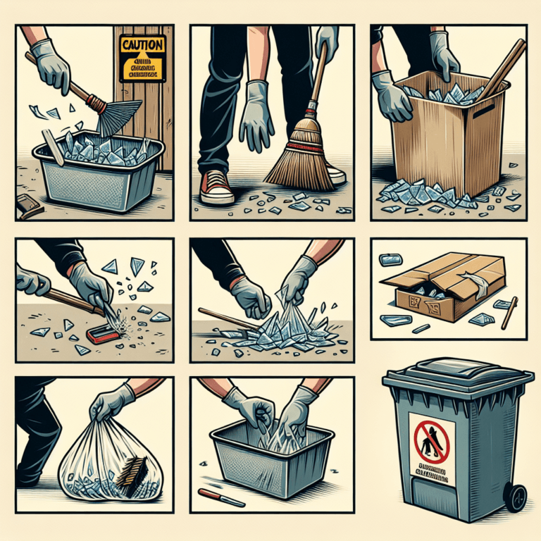 Cómo desechar vidrios rotos de manera segura en casa