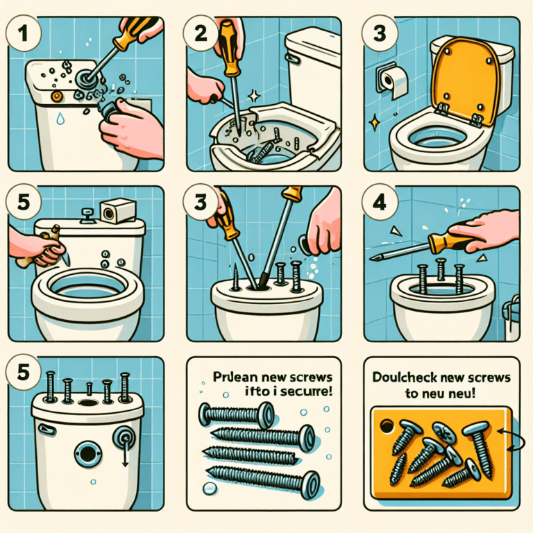 Cómo reparar tornillos del tanque del inodoro en 5 pasos